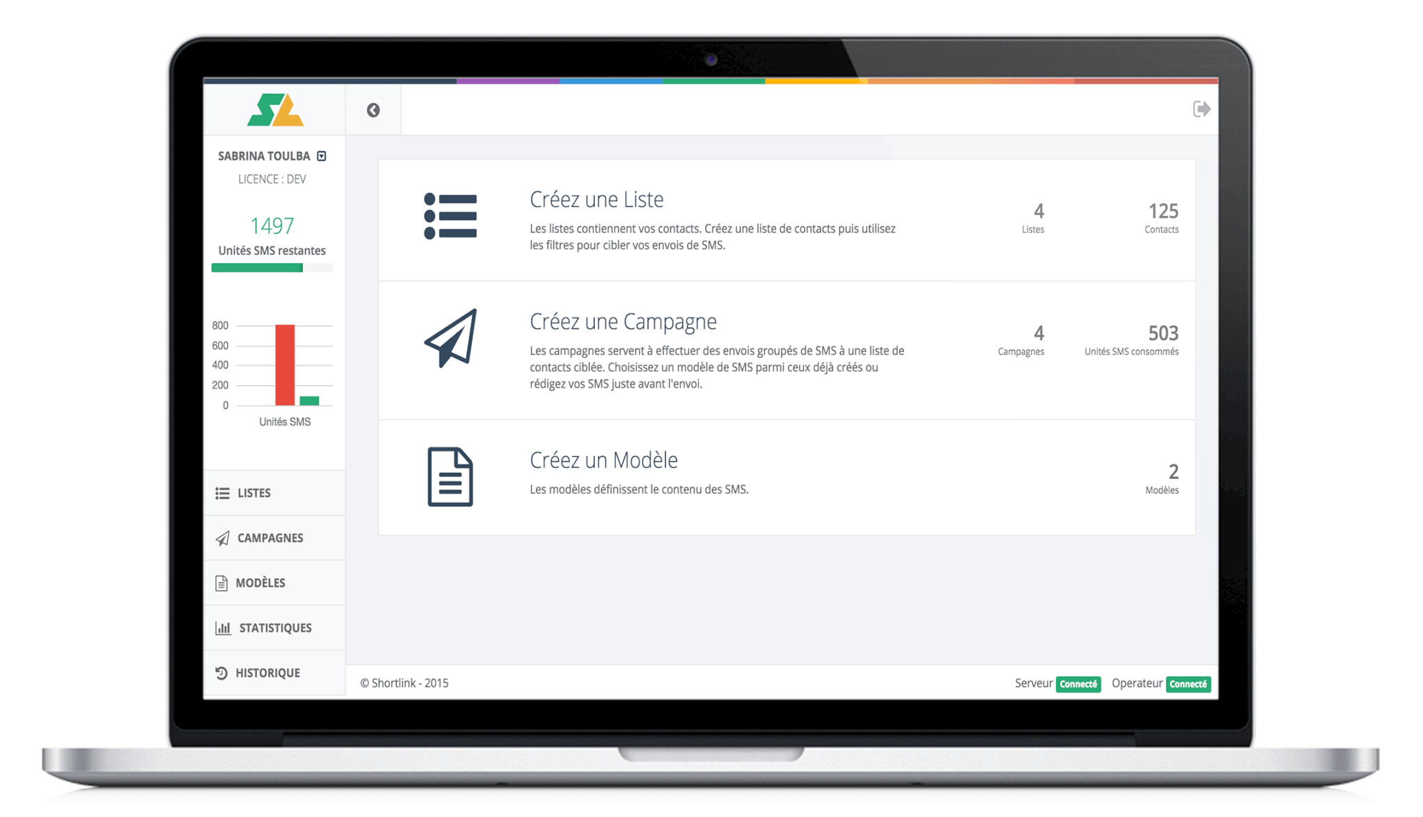 SHORTLINK Plateforme d'envoi de SMS PRO, PUB, MARKETING